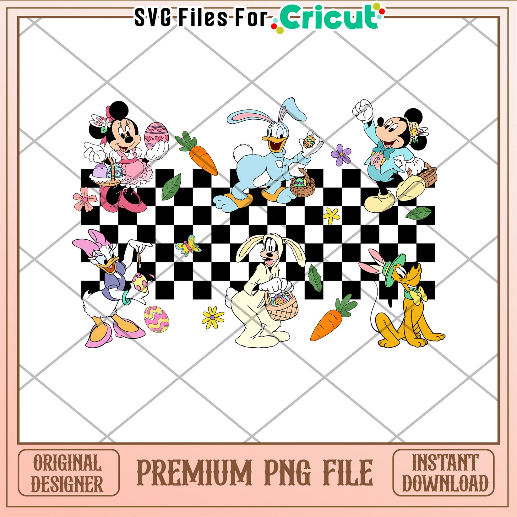 Cute Easter Cartoon Characters PNG for Cricut Designs – svg files for ...