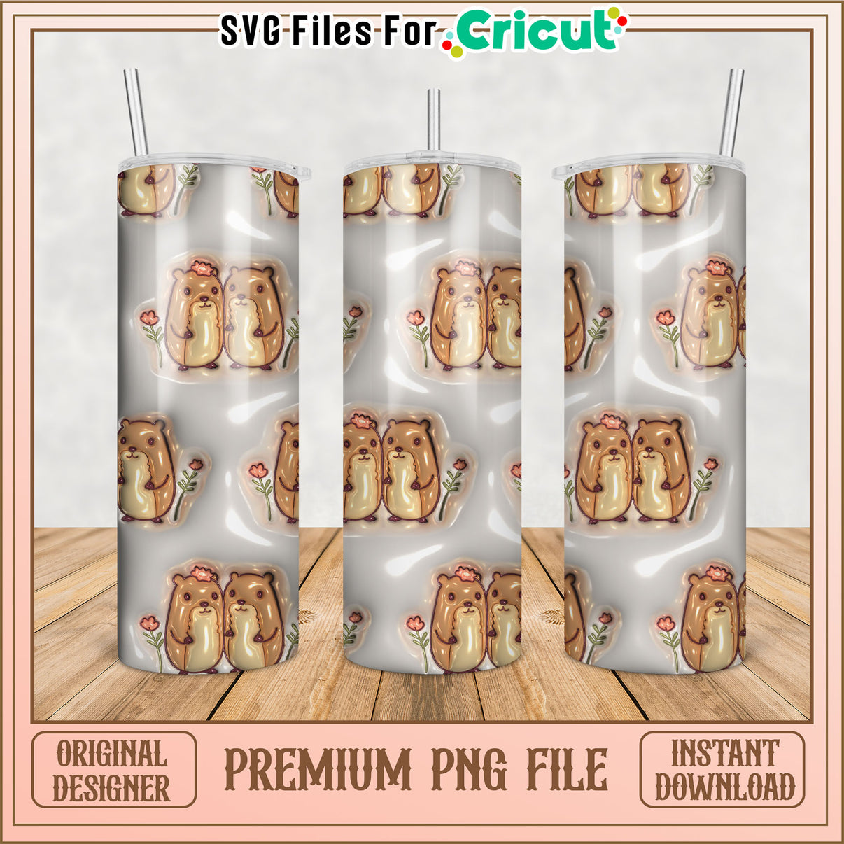 Cute Gophers Tumbler PNG – svg files for cricut