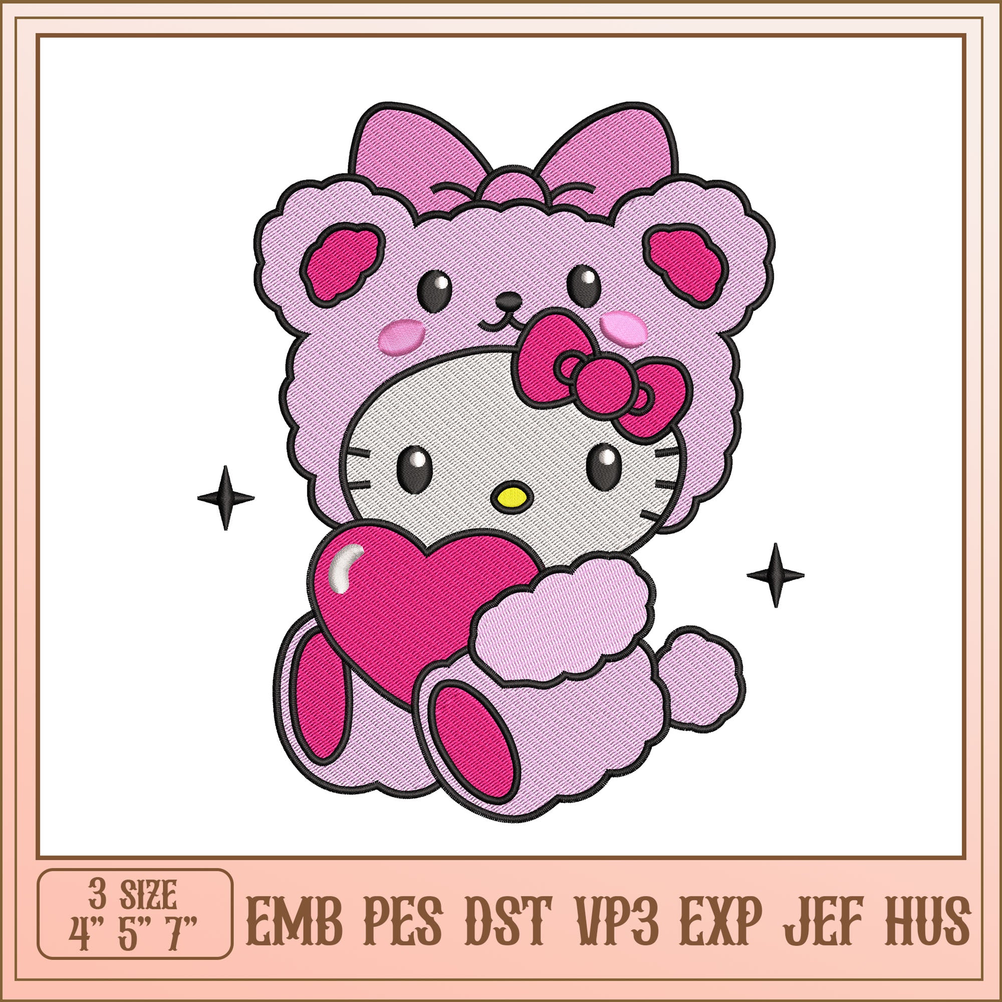 Cute Hello Kitty Embroidery Design for Kids Fashion Projects – svg ...