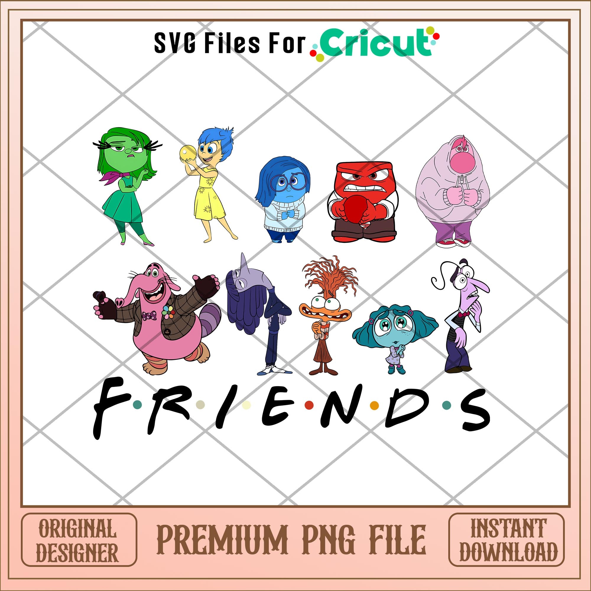 Friends Inside out 2 png – svg files for cricut