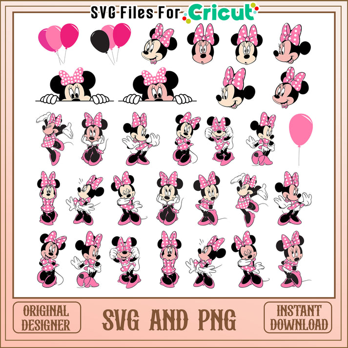 Disney minnie mouse pink bundle svg, Minnie mouse svg, disney svg – svg ...