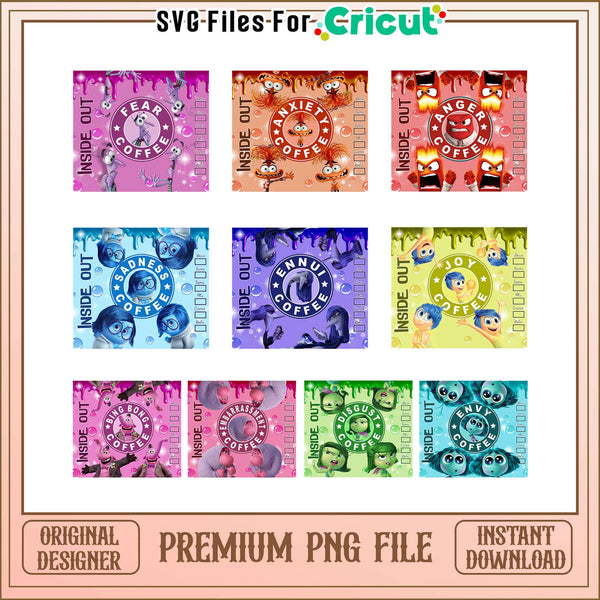 Inside out 2 tumbler 3d design bundle png, inside out tumbler png – svg ...
