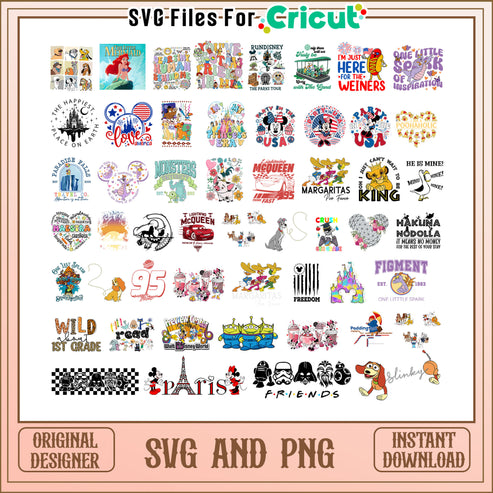 Disney In my princess era bundle svg, disney cartoon characters svg ...