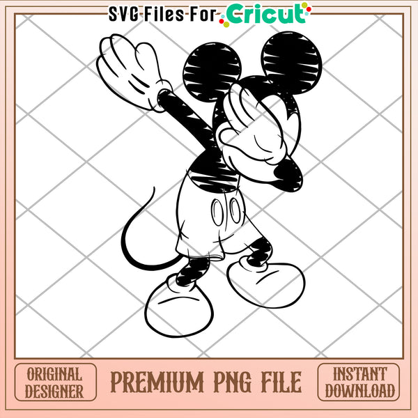 Dabbing Mickey Mouse PNG Cricut File – svg files for cricut