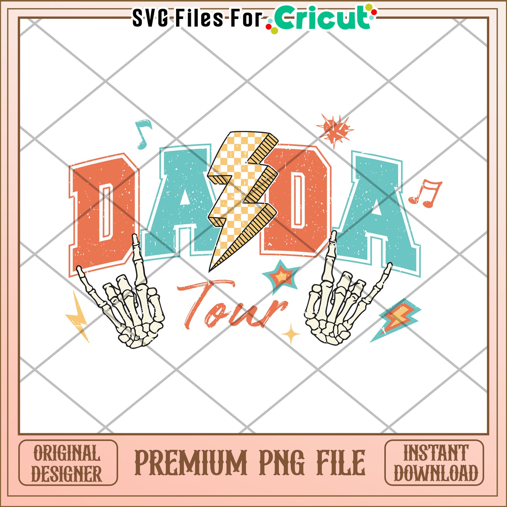 Dada Tour Retro Design PNG Graphic – svg files for cricut