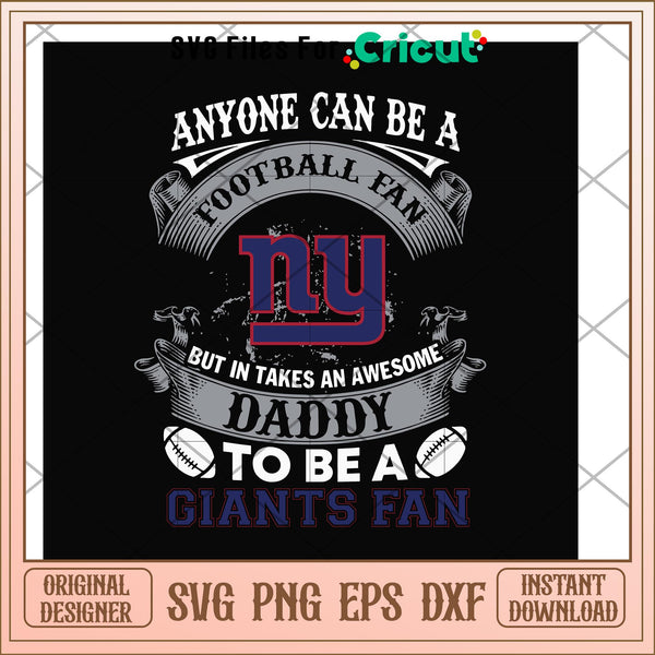 Daddy to be a giants fan svg, giants svg, new nfl svg – svg files for ...
