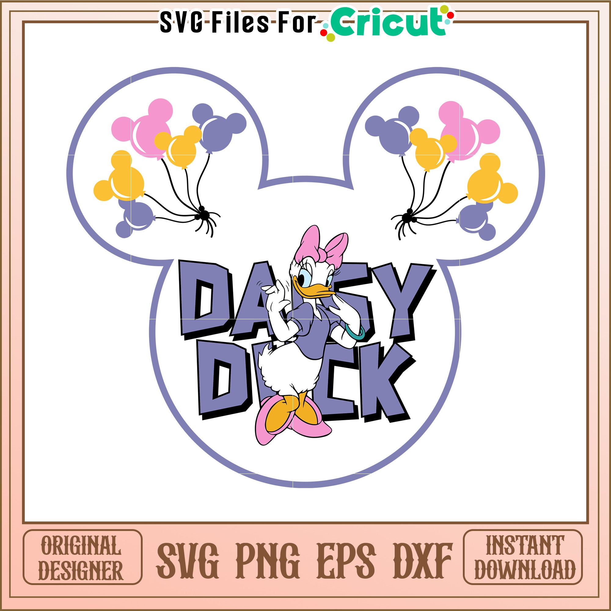 Daisy Duck SVG Design Instant Download – svg files for cricut