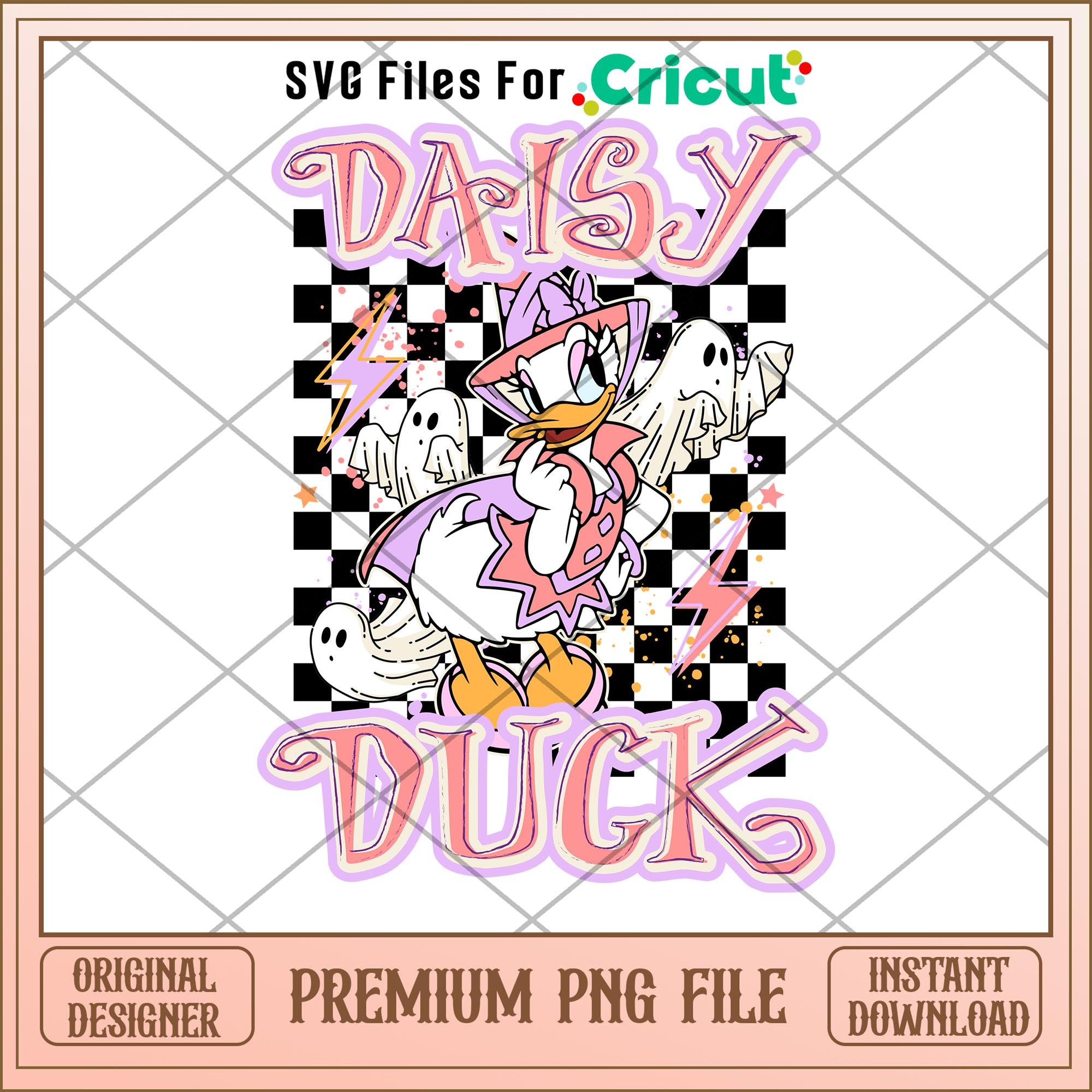 Daisy duck checkered png, daisy duck png, halloween png – svg files for ...