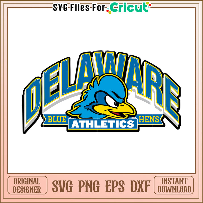 Delaware Blue Hens Athletics Logo SVG File for Cricut, Instant Downloa ...