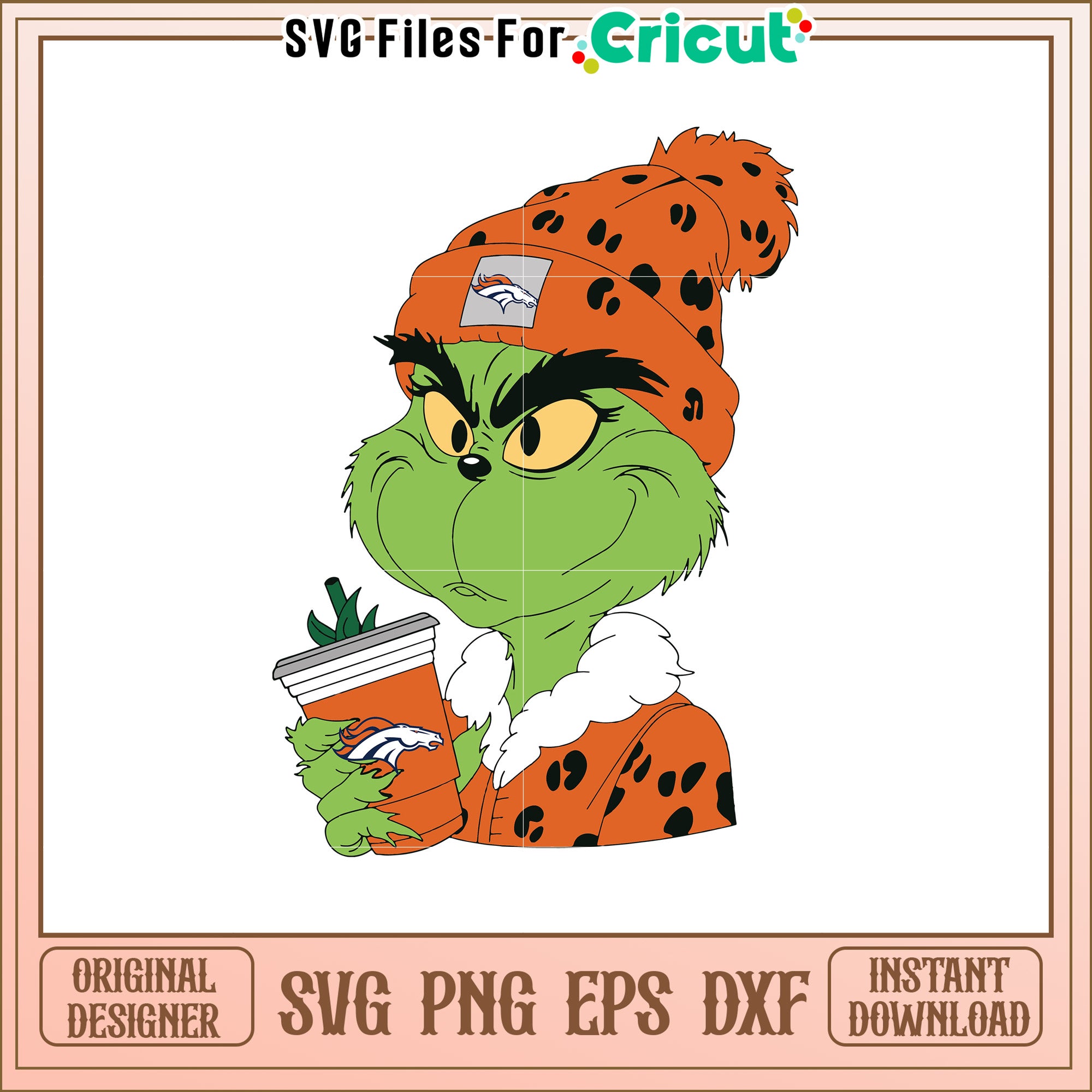 Denver Broncos Grinch SVG Fun Holiday Design – svg files for cricut
