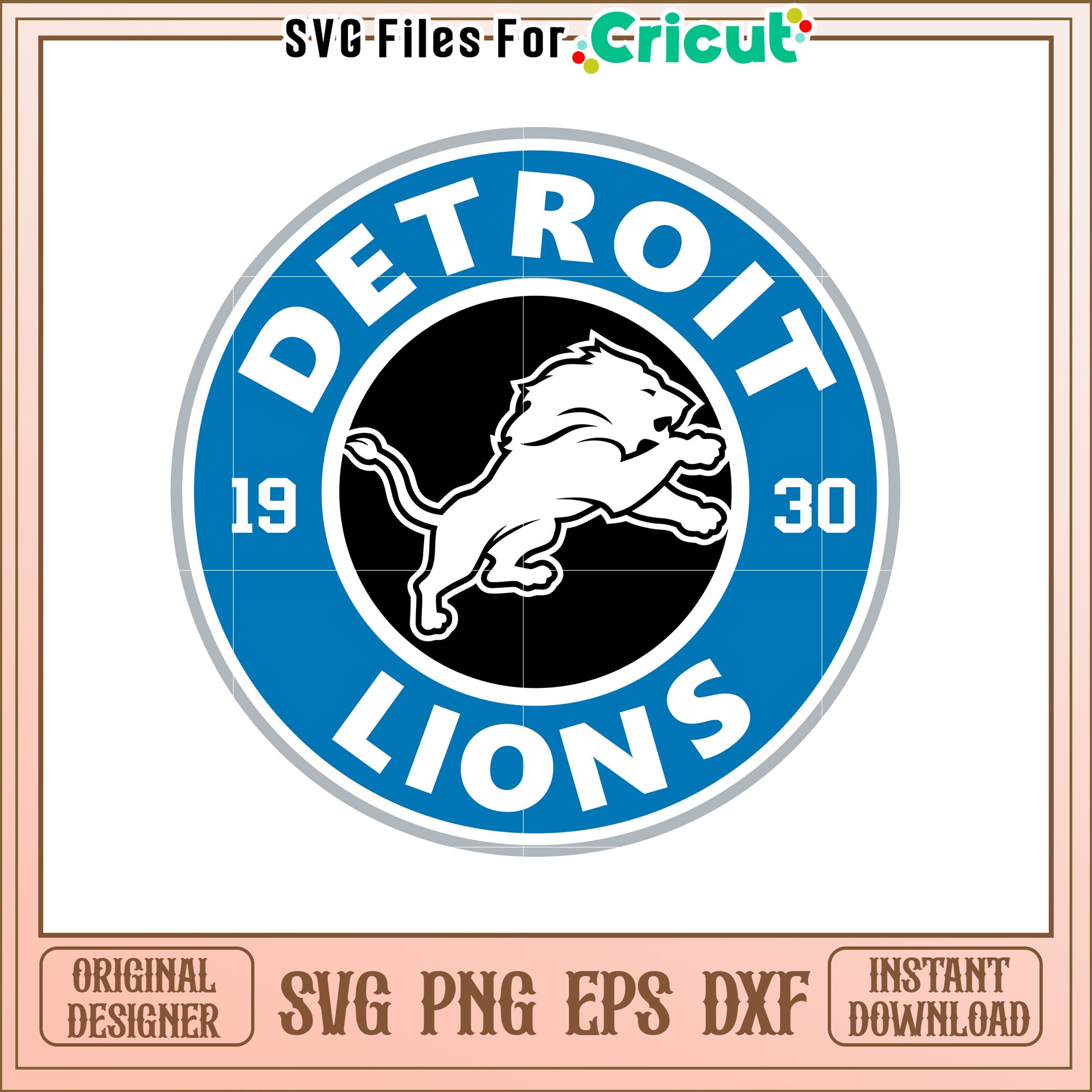 Detroit Lions Logo SVG Design for Fans and Crafters – svg files for cricut