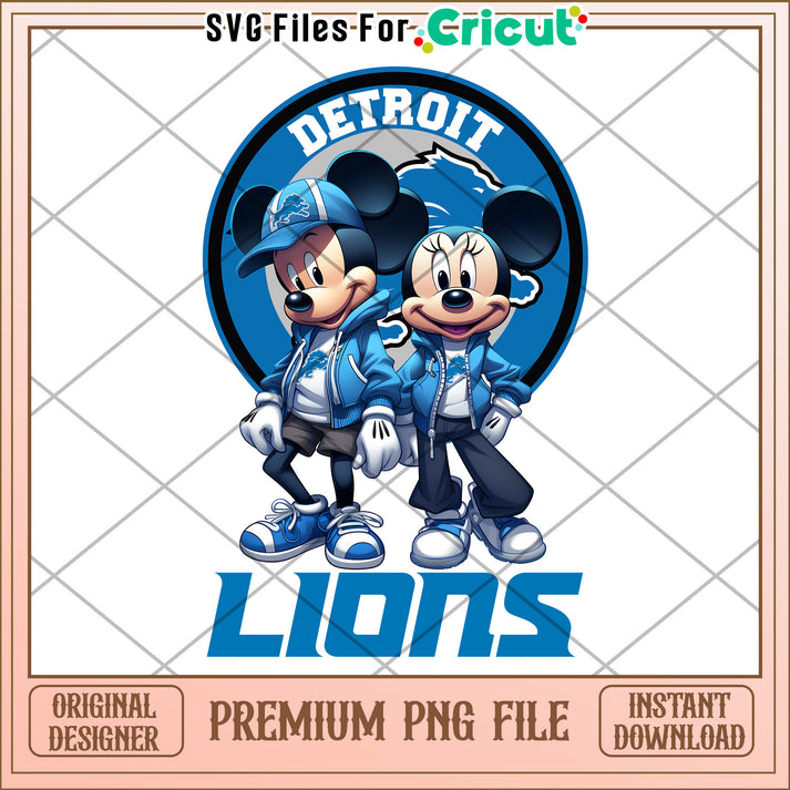 Detroit Lions Mickey Mouse PNG File, perfect for Cricut projects – svg ...