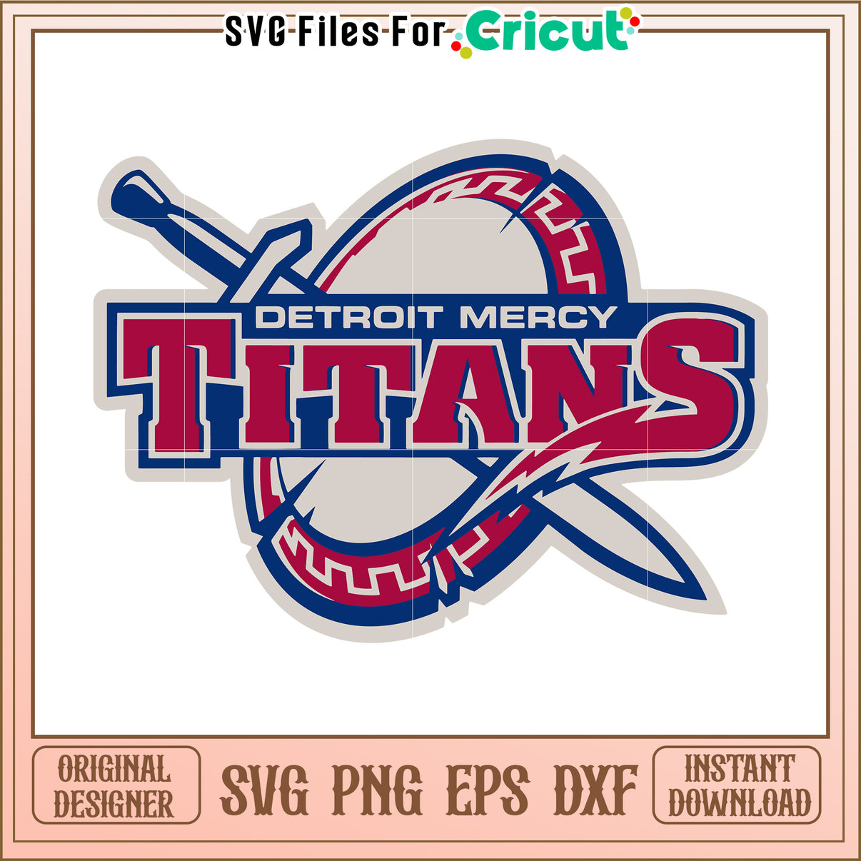 Detroit Mercy Titans Logo SVG File for Cricut, Perfect for Custom Desi ...