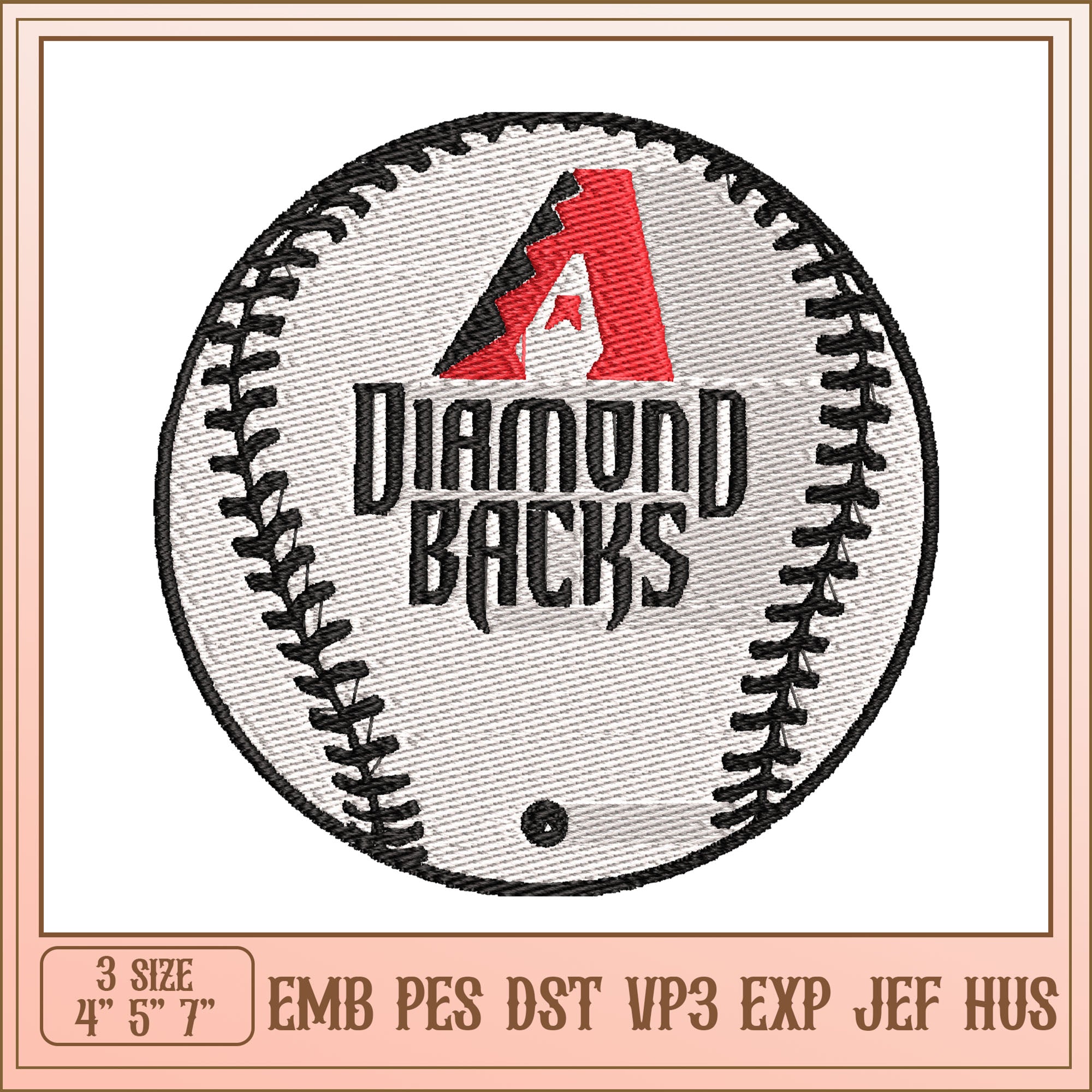 Diamondbacks Baseball Embroidery Design – svg files for cricut