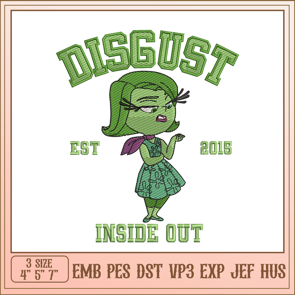 Disgust Inside Out Embroidery Design – svg files for cricut