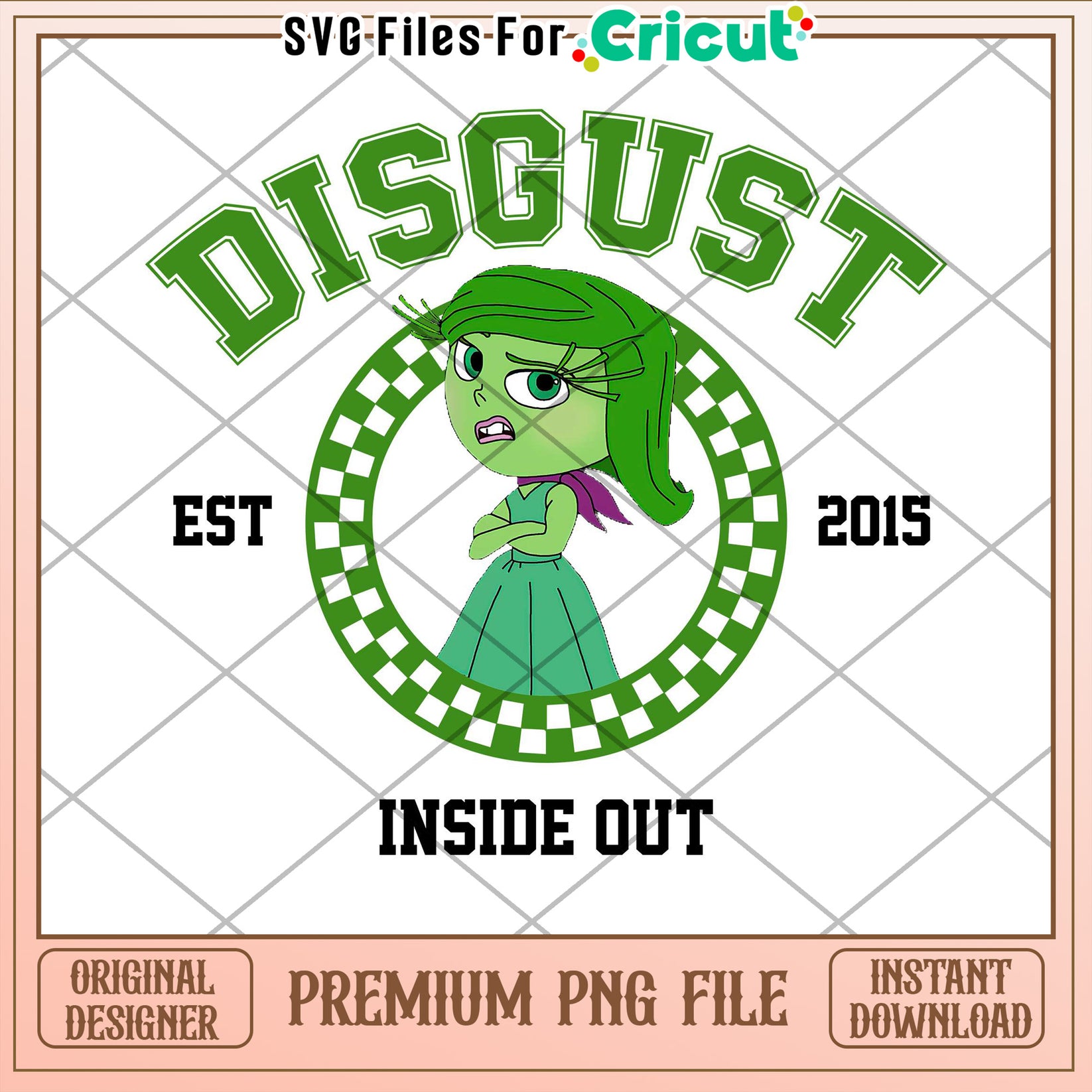 Disgust Inside Out PNG Cricut File – svg files for cricut