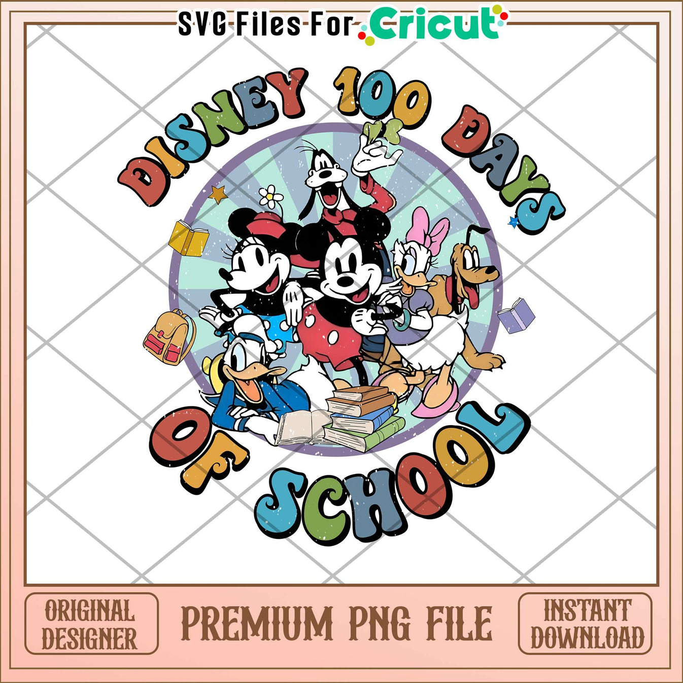 Disney 100 days of school completed png, disney school png – svg files ...