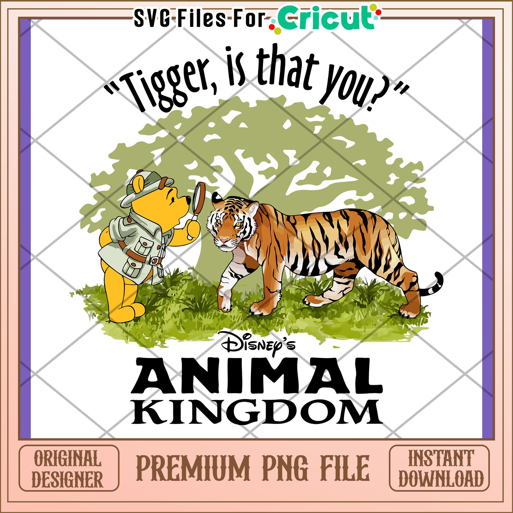 Disney Animal Kingdom Tigger PNG – svg files for cricut