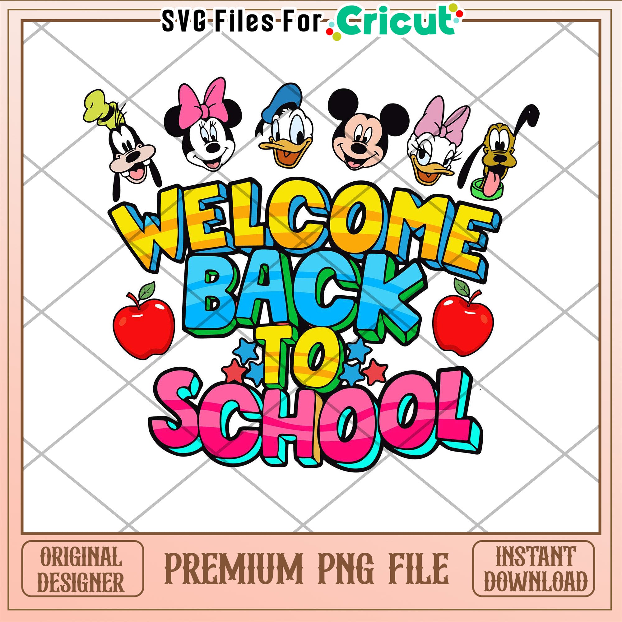 Disney Back to School PNG Welcome Design – svg files for cricut
