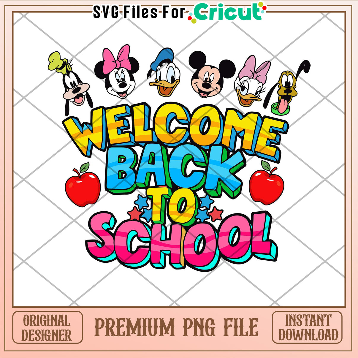 Disney Back to School PNG Welcome Design – svg files for cricut