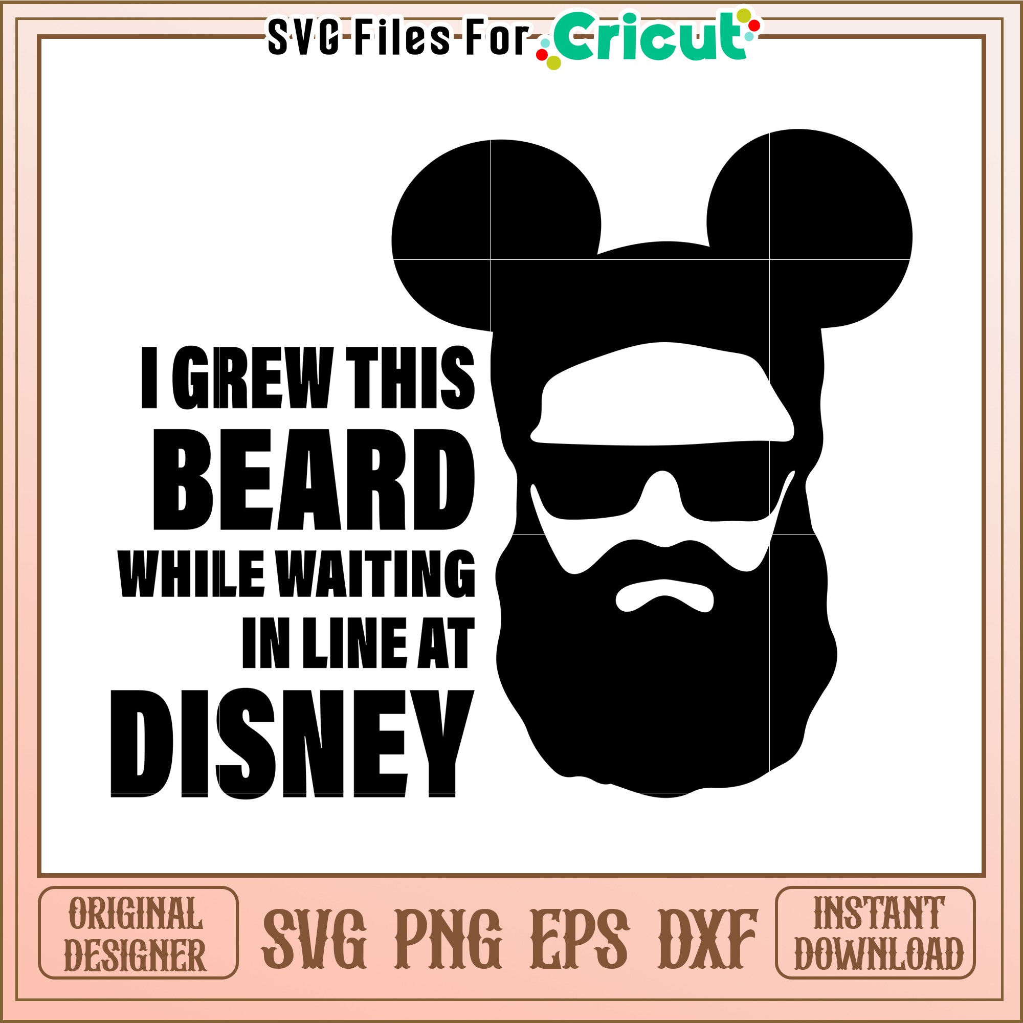 Disney Beard SVG Instant Download – svg files for cricut