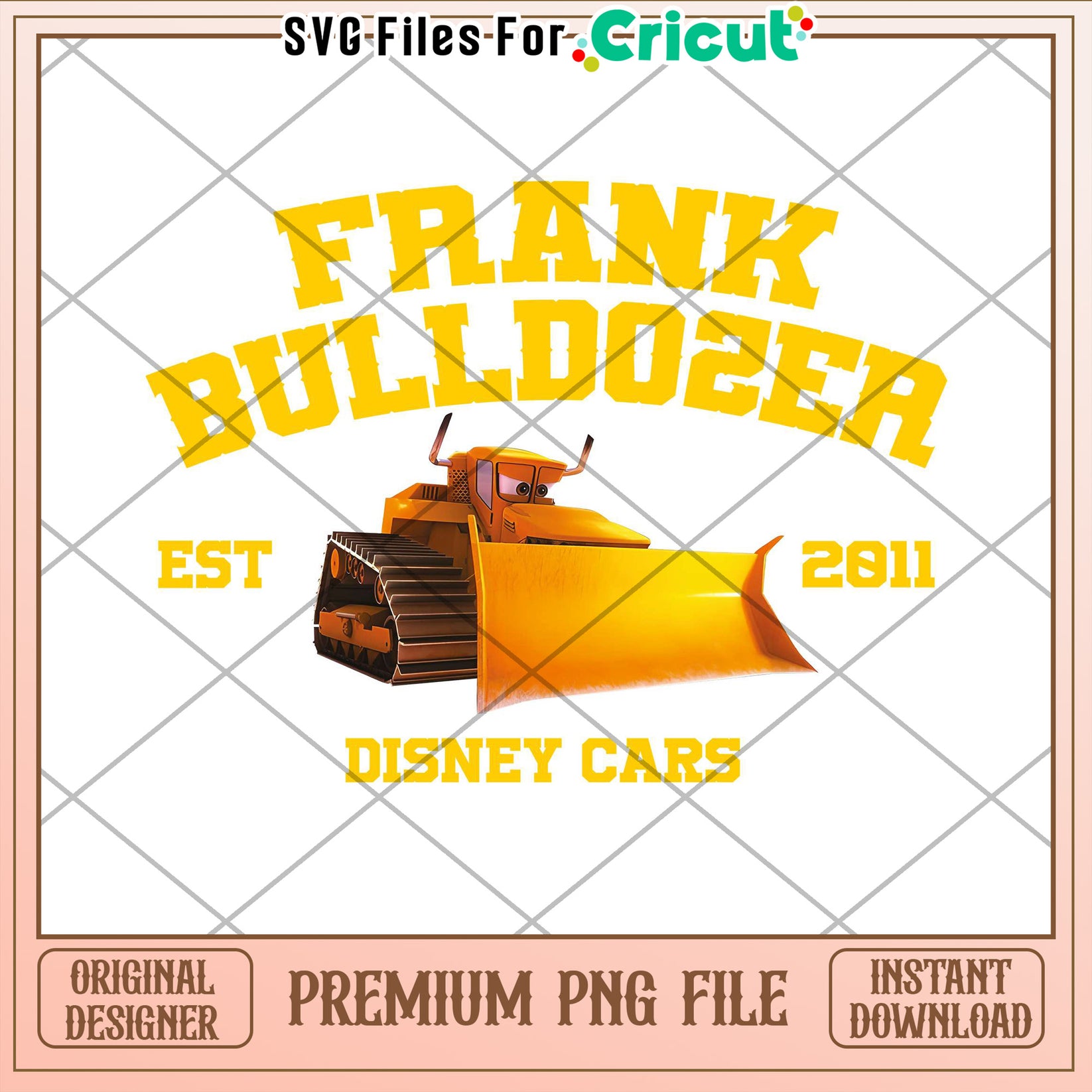 Disney Cars Frank Bulldozer PNG – svg files for cricut