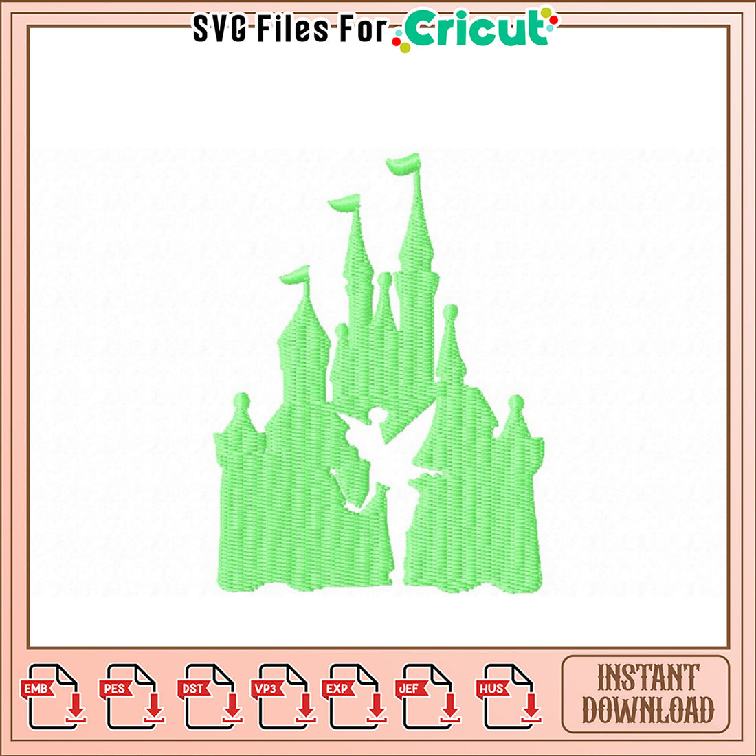 Disney Castle Embroidery Design Instant Download – svg files for cricut