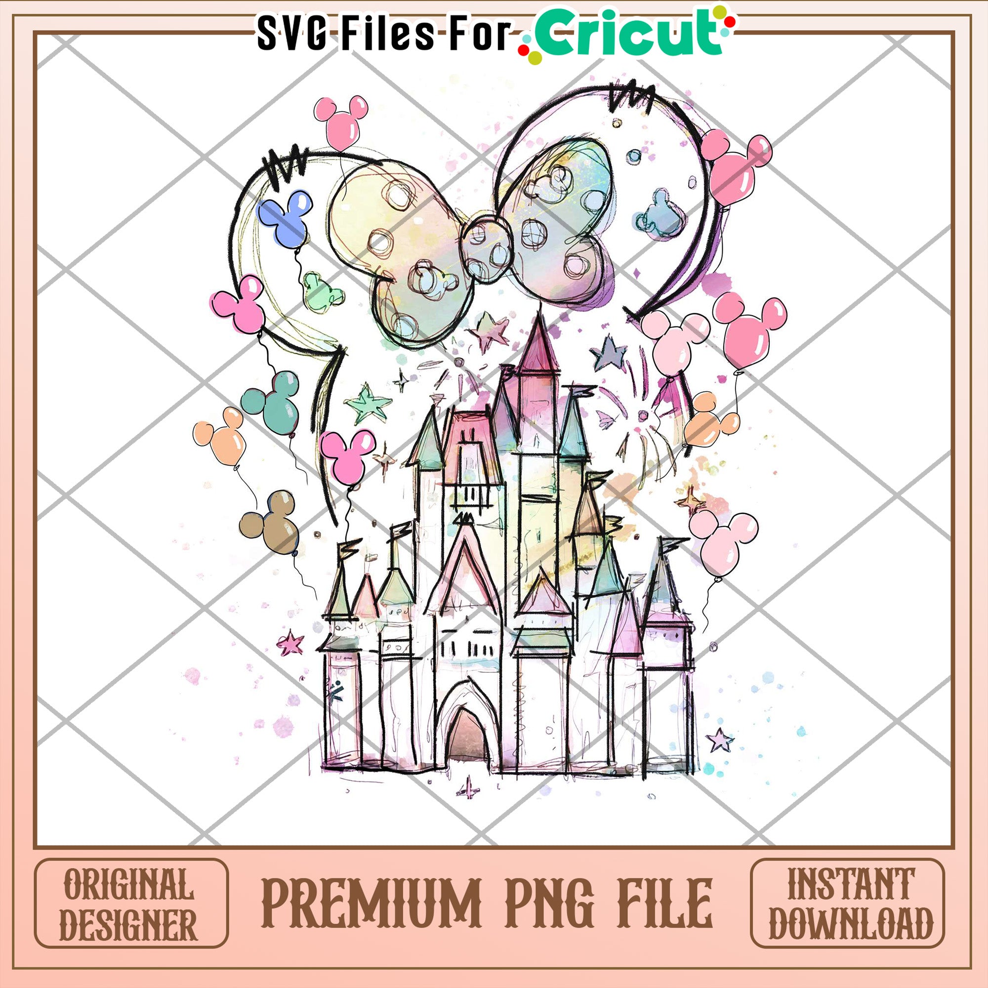 Disney Castle PNG Sublimation Design – svg files for cricut