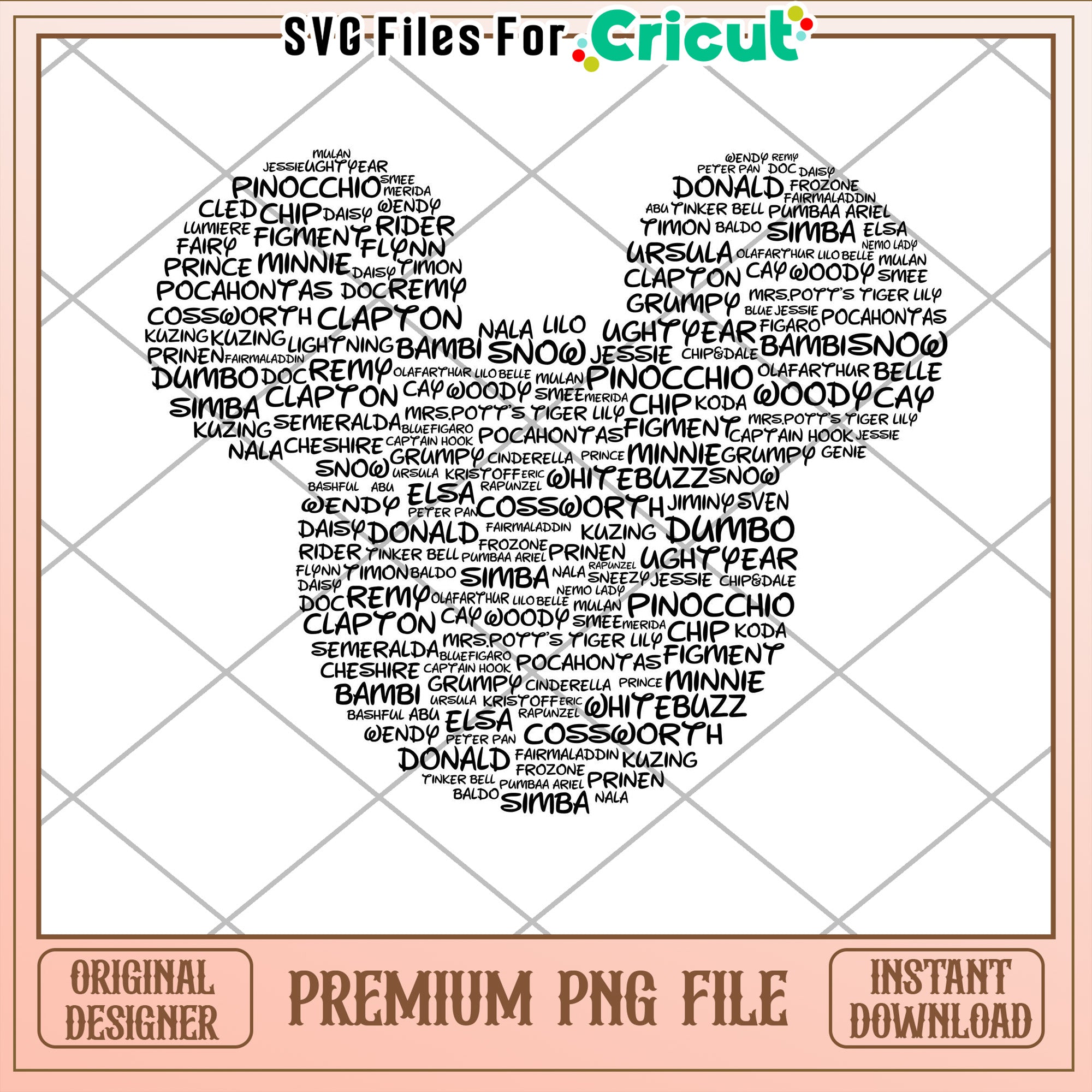 Disney Character PNG Files for Cricut – svg files for cricut