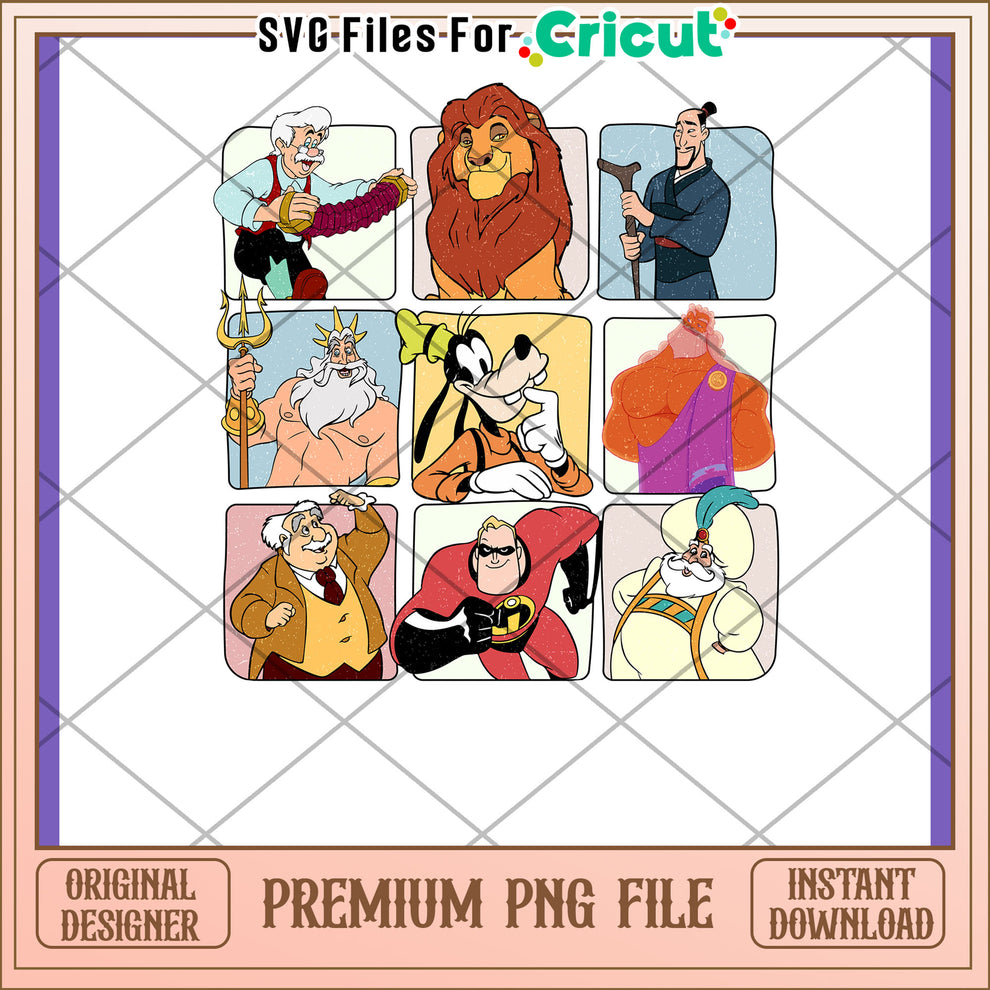 Disney Characters PNG Design Download – svg files for cricut