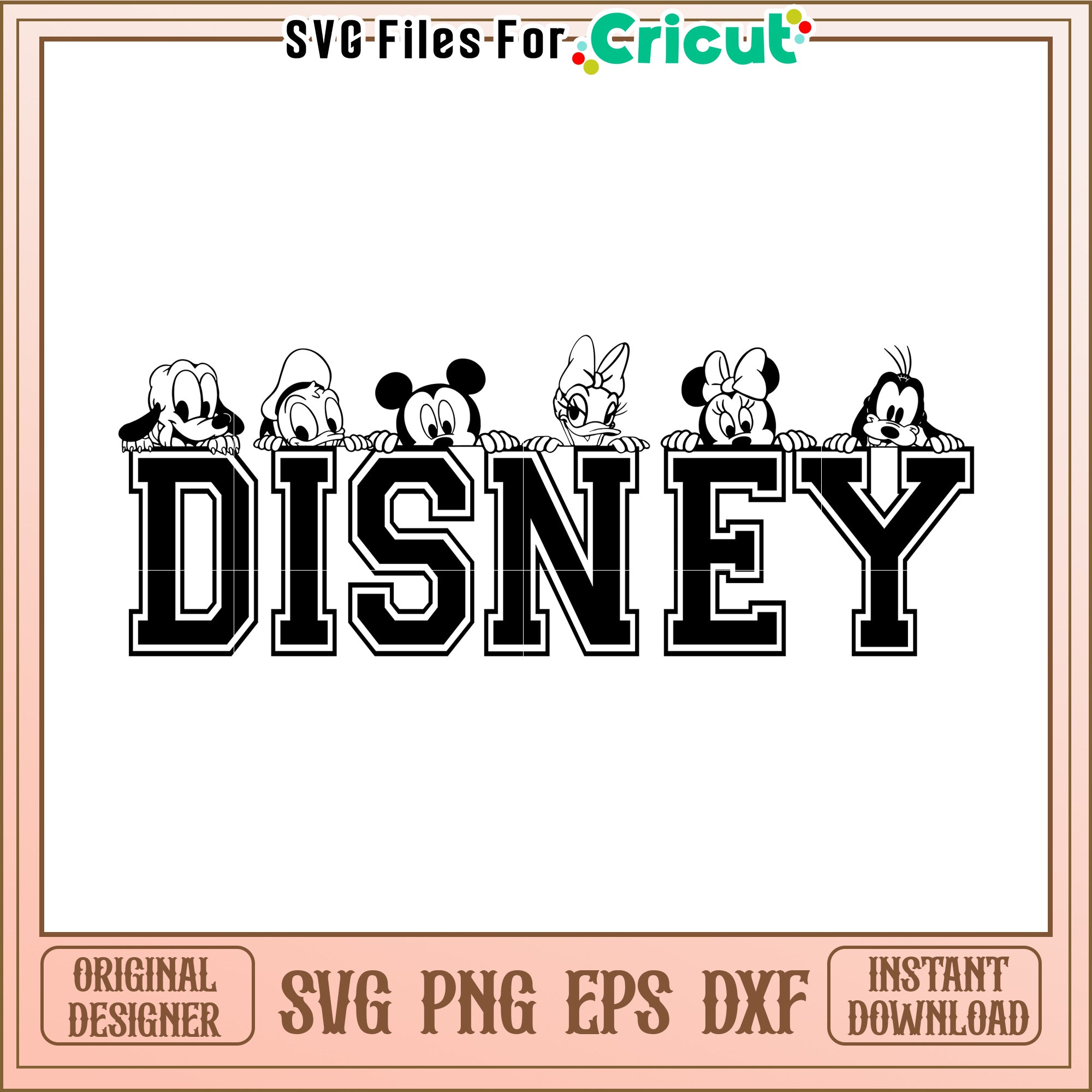 Disney Characters SVG Design Instant Download – svg files for cricut