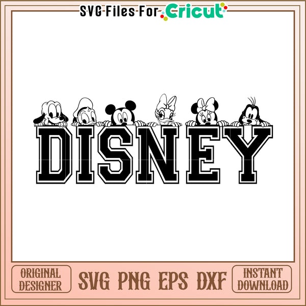 Disney Characters SVG Design Instant Download – svg files for cricut