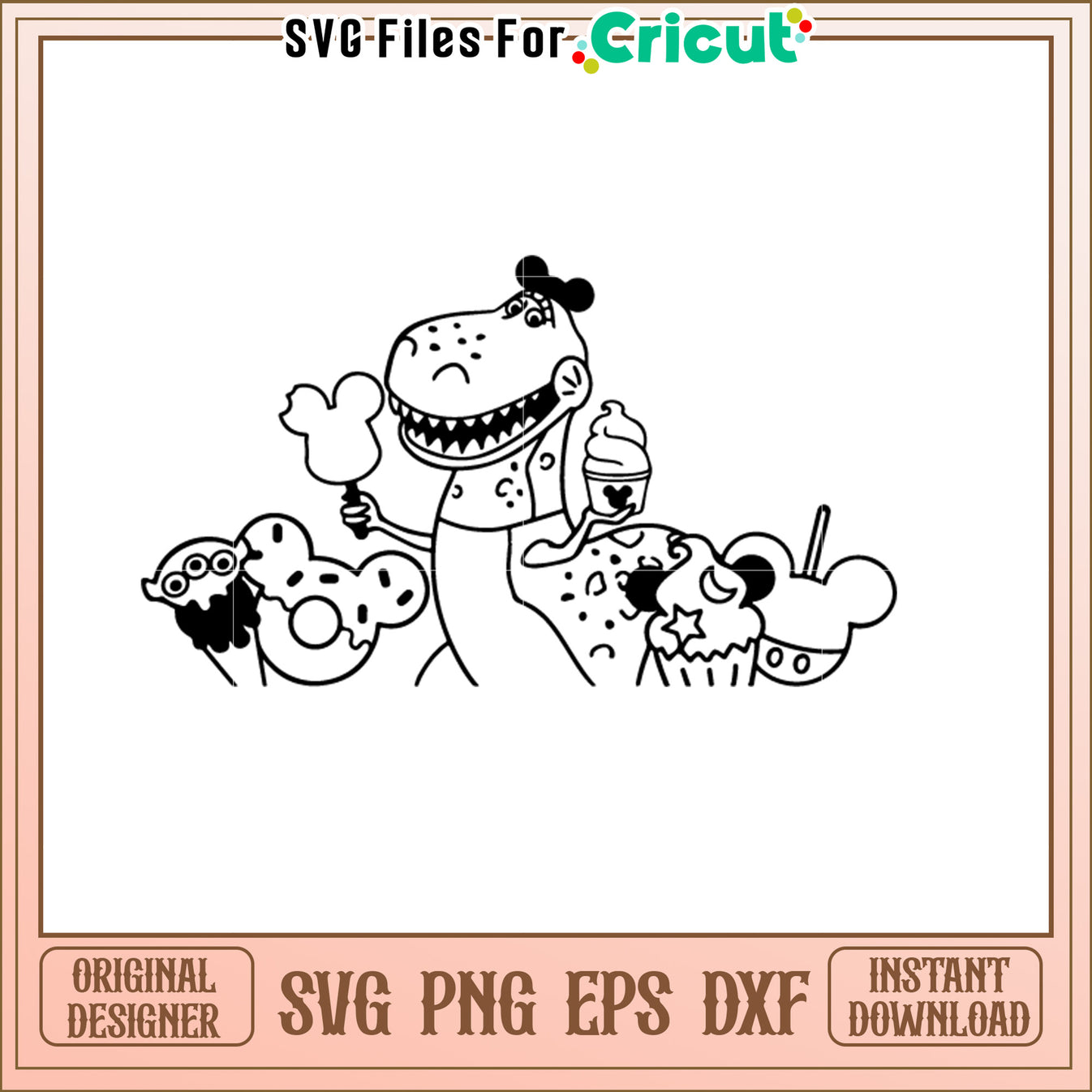 Disney Dinosaur SVG Coloring Page – svg files for cricut
