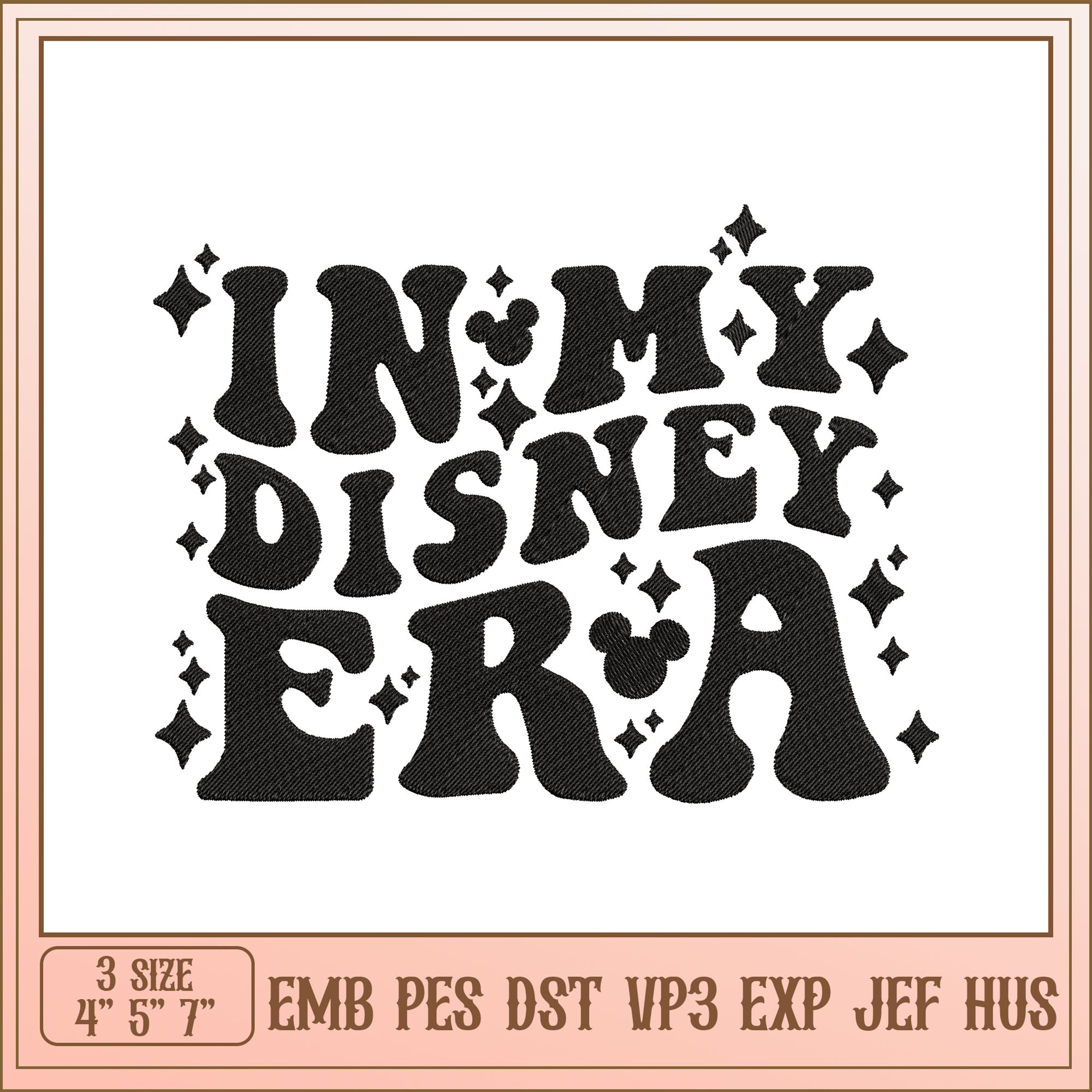 Disney Era Embroidery Design 4x7 Inch – svg files for cricut