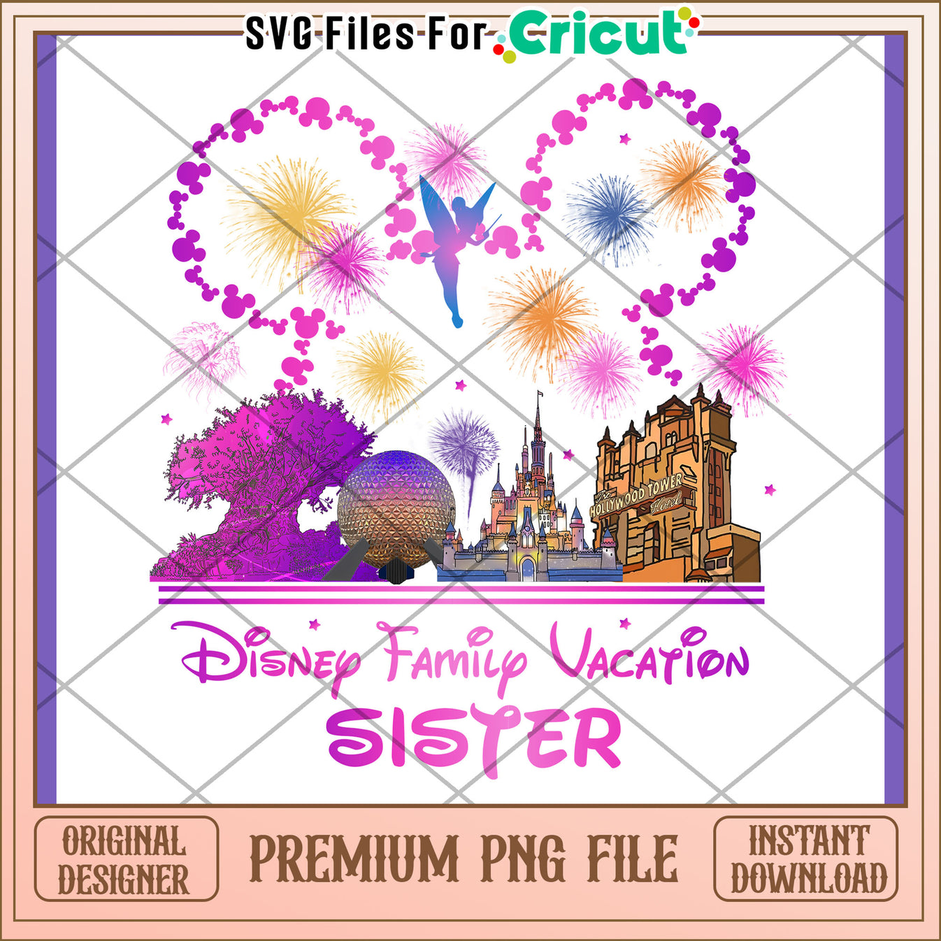 Disney Family Vacation Sister PNG – svg files for cricut
