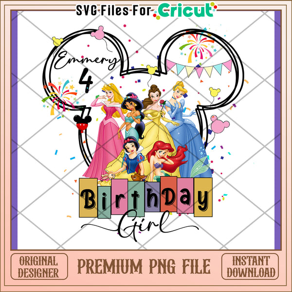 Disney Princess 4th Birthday PNG – svg files for cricut