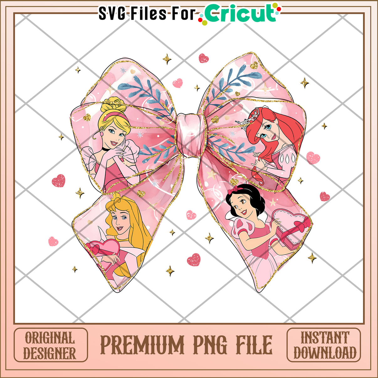 Disney Princess Bow PNG Sublimation – svg files for cricut