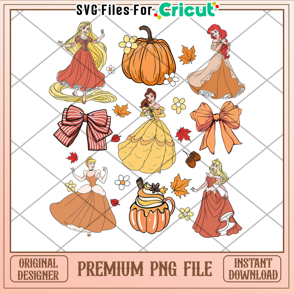 Disney Princess Fall PNG Sublimation – svg files for cricut