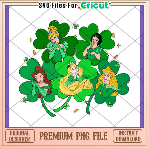 Disney Princesses St Patricks Day PNG – svg files for cricut