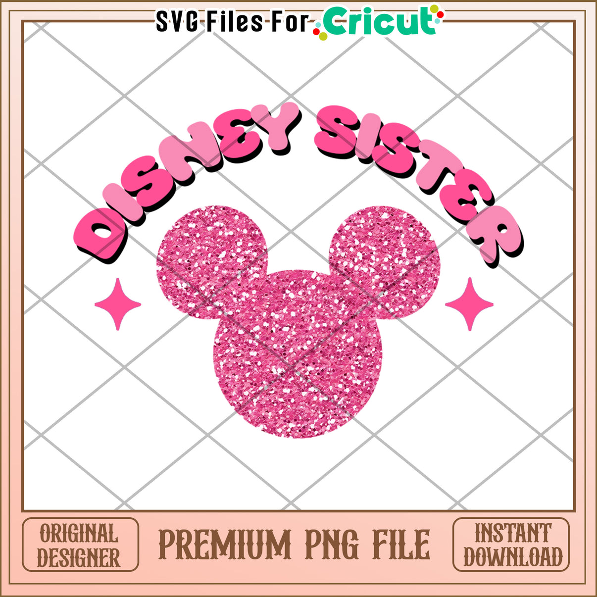 Disney Sister PNG Glitter Mickey – svg files for cricut