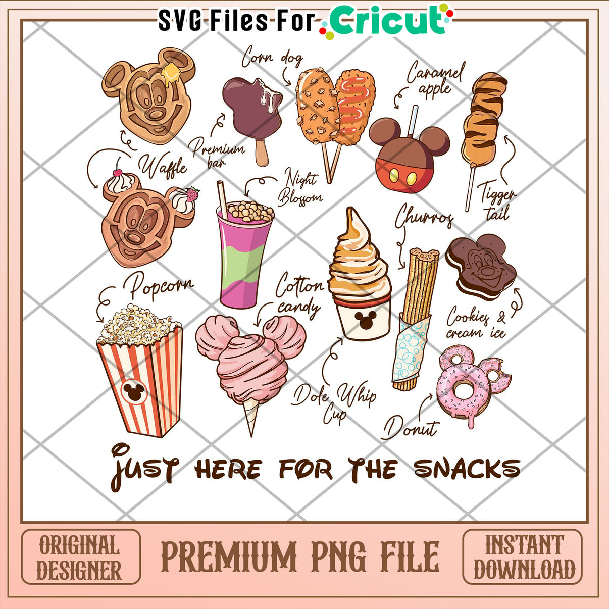 Disney Snacks PNG Cricut File – svg files for cricut