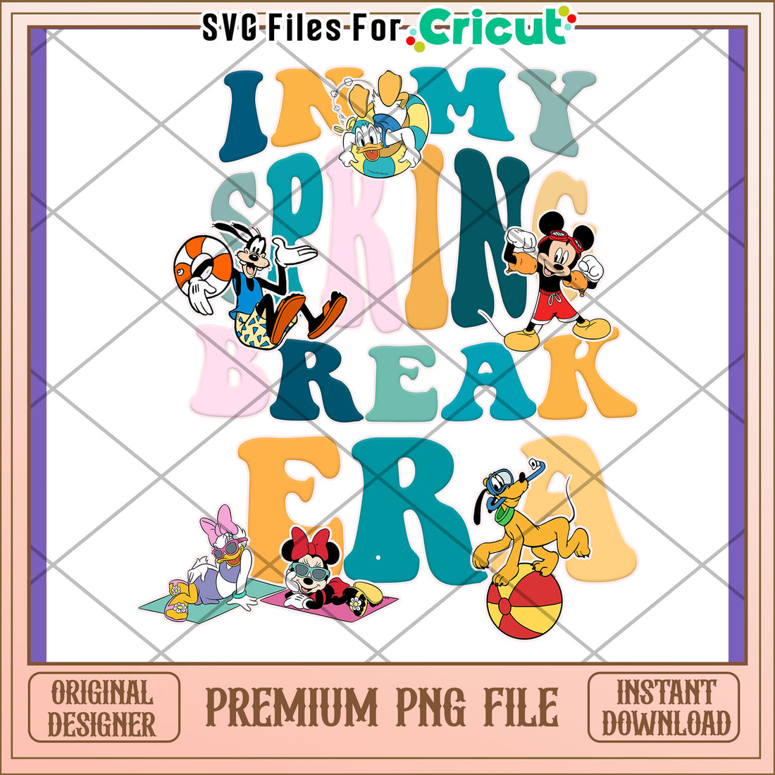 Disney Spring Break PNG Design – svg files for cricut