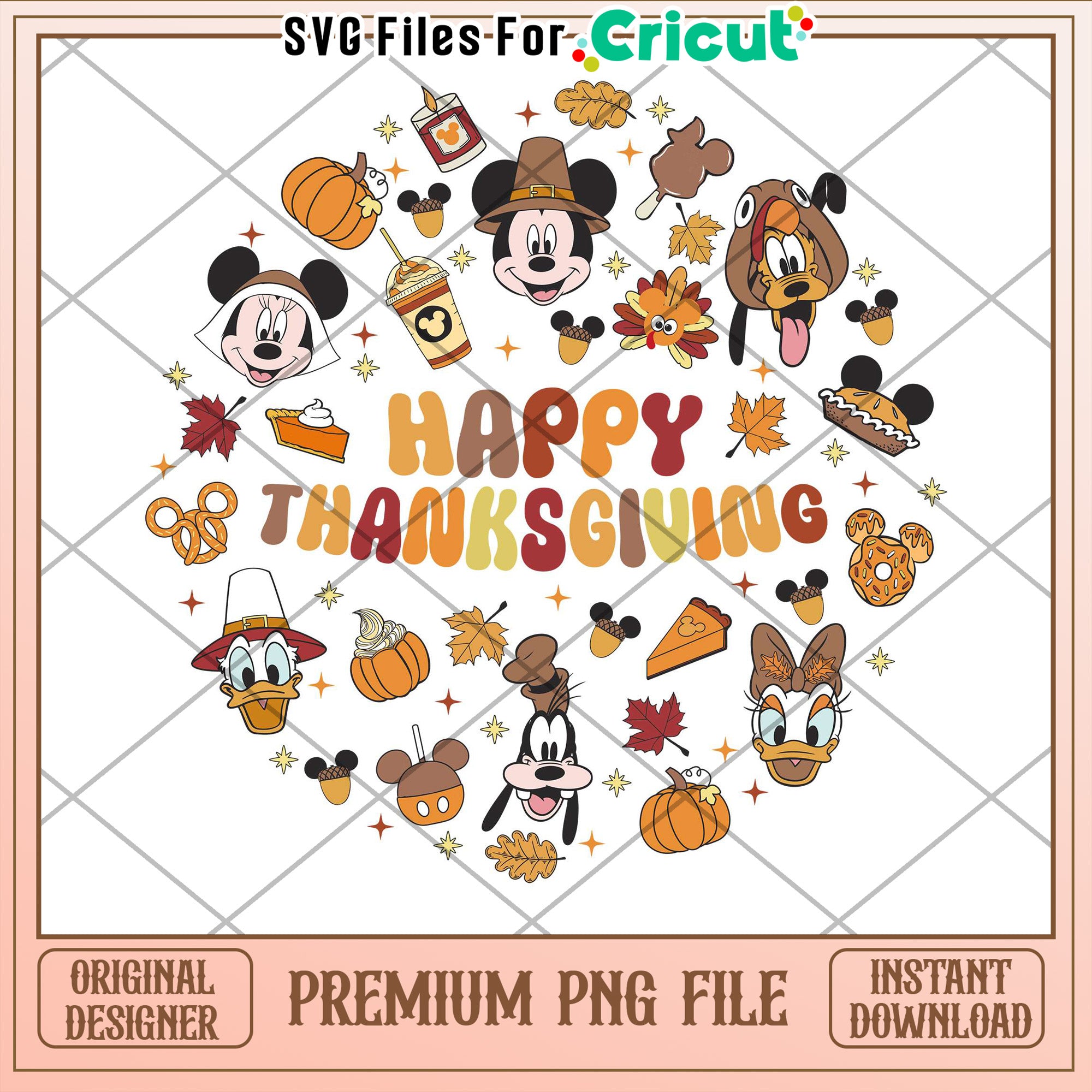 Disney Thanksgiving PNG Cricut File – svg files for cricut