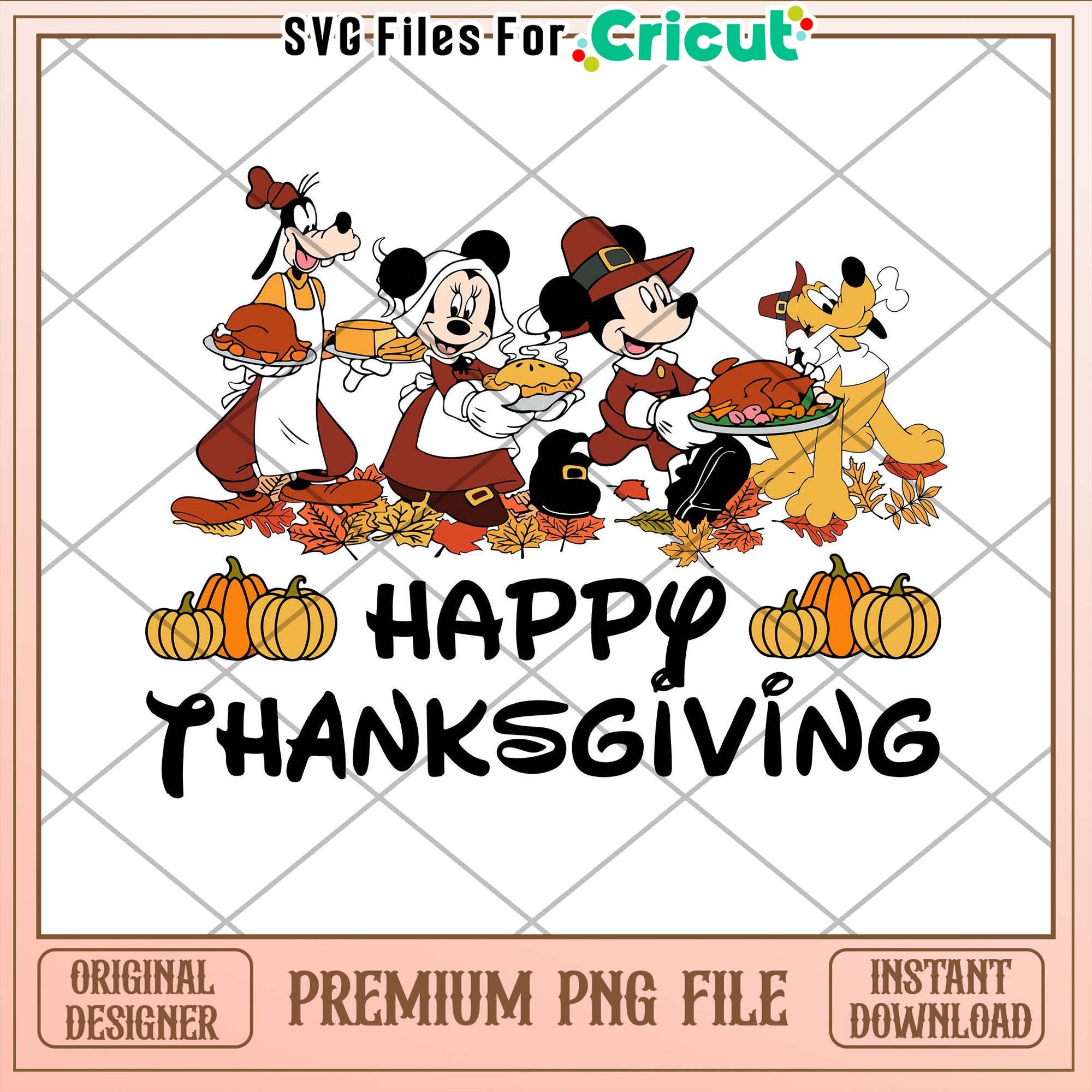 Disney Thanksgiving PNG File Instant Download – svg files for cricut