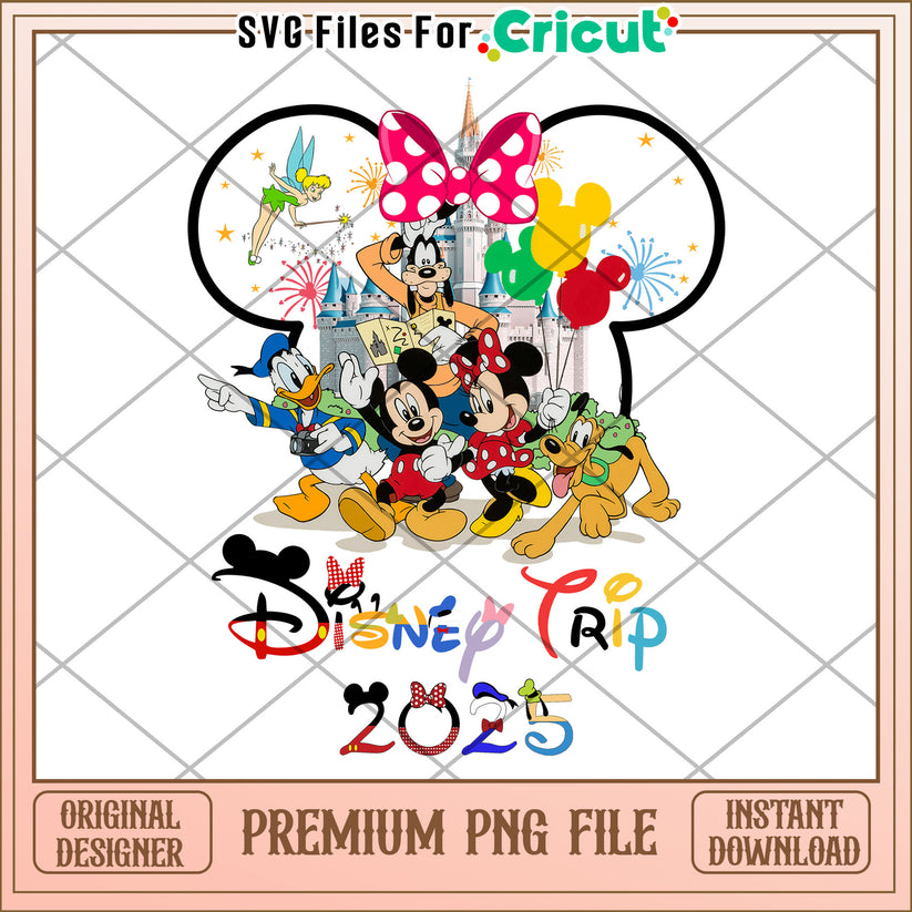 Disney Trip 2025 PNG Design for Family Fun Memories – svg files for cricut
