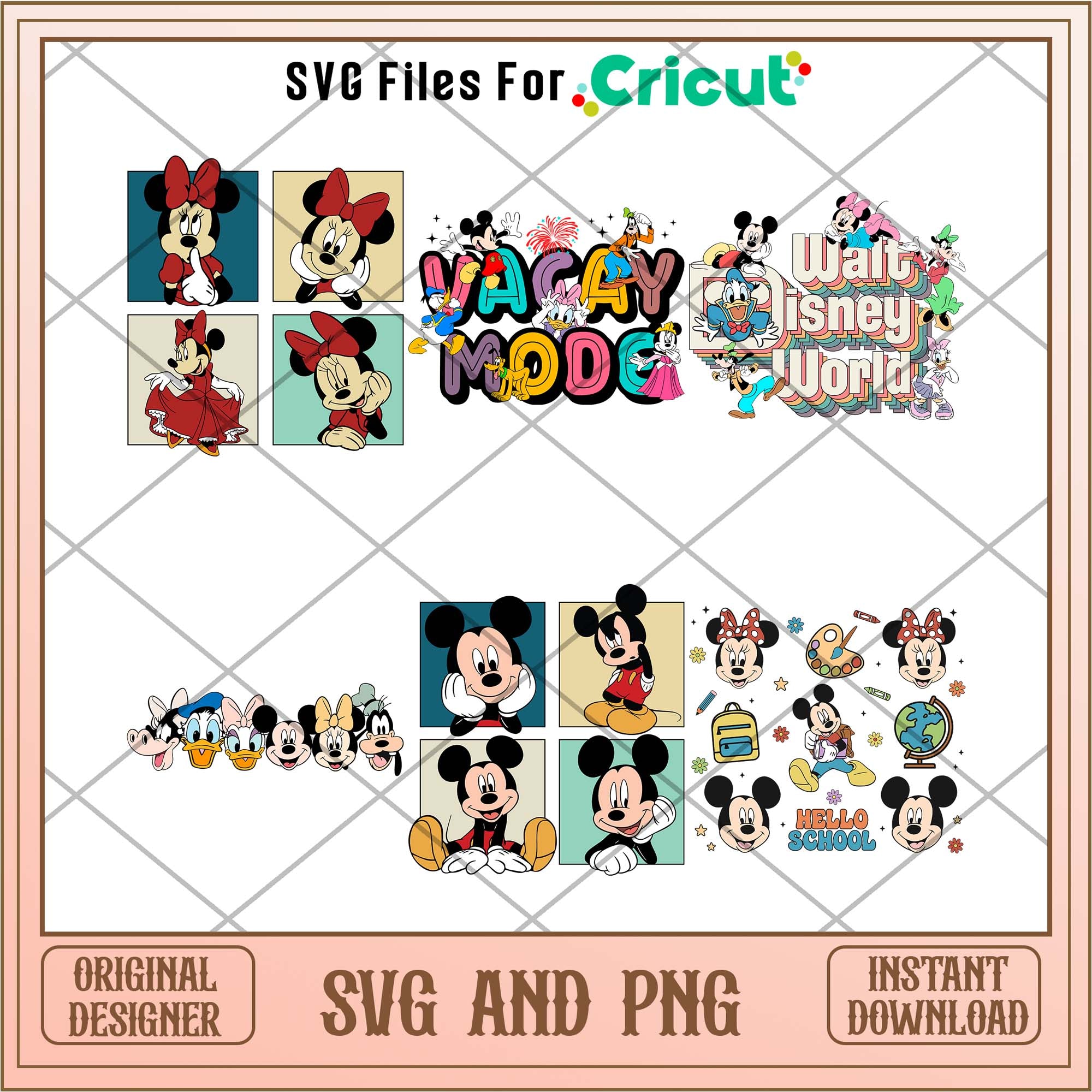 Disney and friends characters svg bundle – svg files for cricut