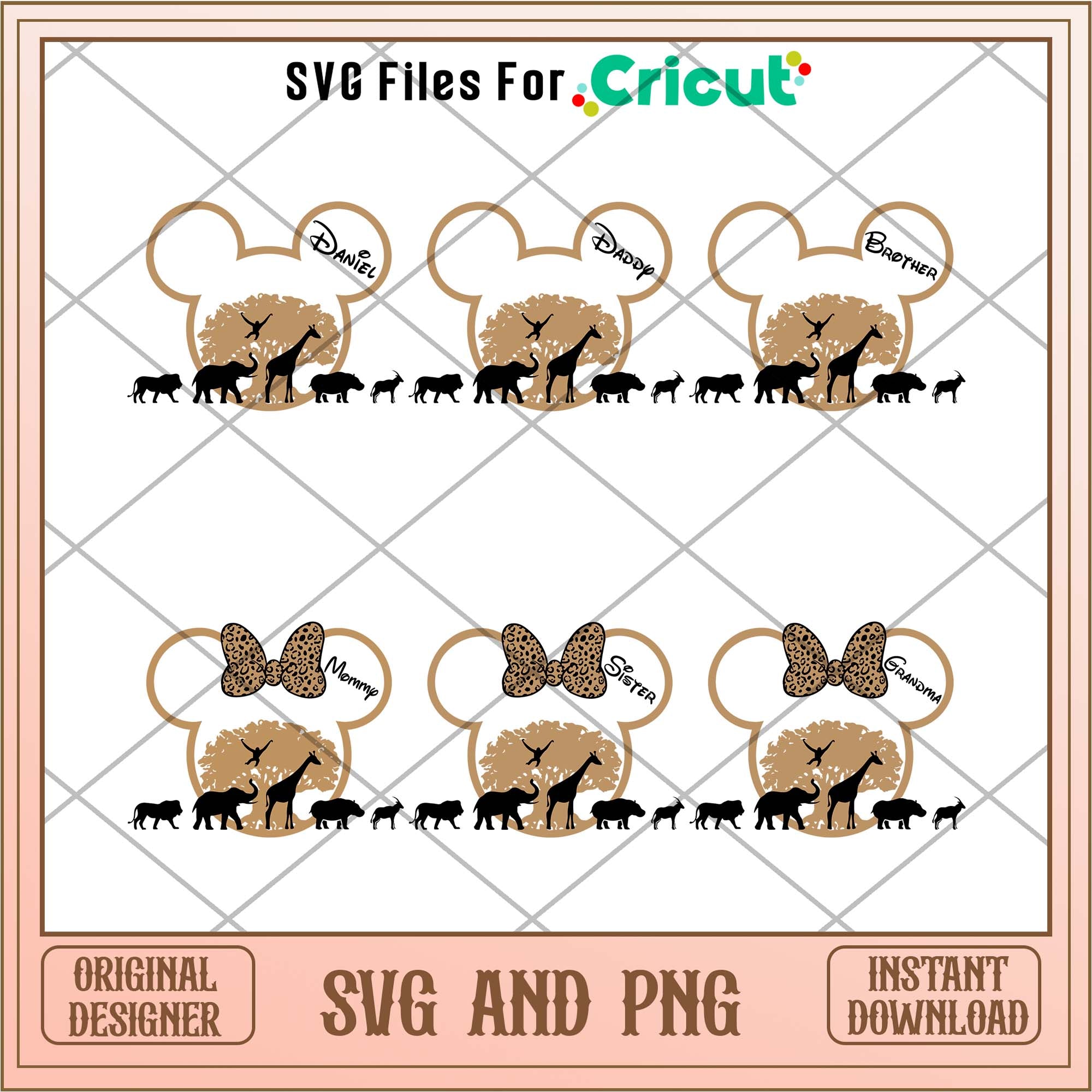 Disney Mickey head wild animal svg bundle – svg files for cricut