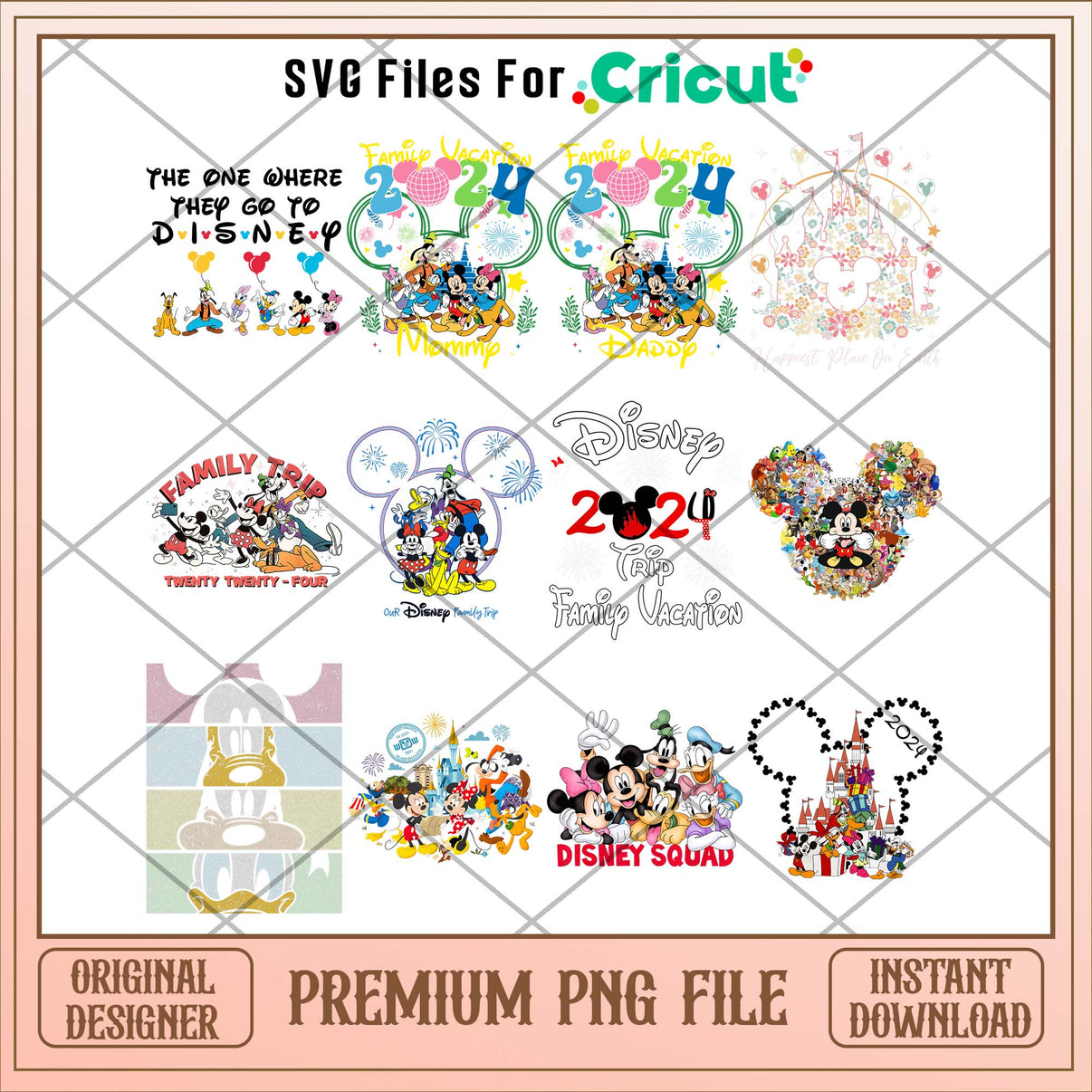 Disney cartoon 2024 art png bundle – svg files for cricut