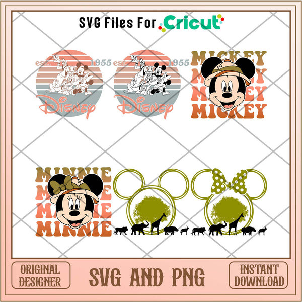 Disney Mickey heads retro names svg bundle – svg files for cricut