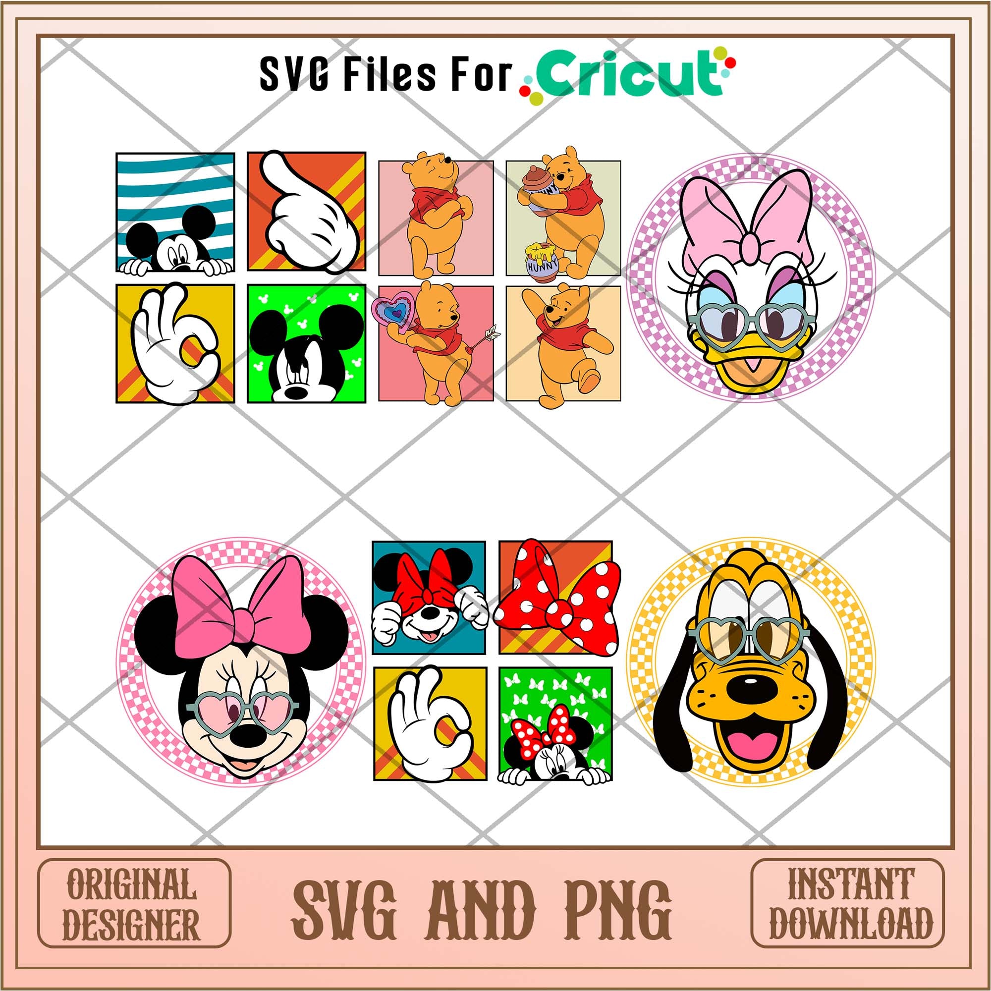 Disney colorful cartoon characters svg bundle ver 2 – svg files for cricut